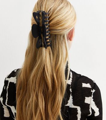 Black Matte Extra Large Hair Claw Clip | New Look