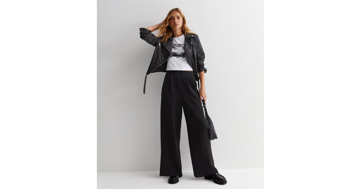 Black Wide Leg Trousers | New Look