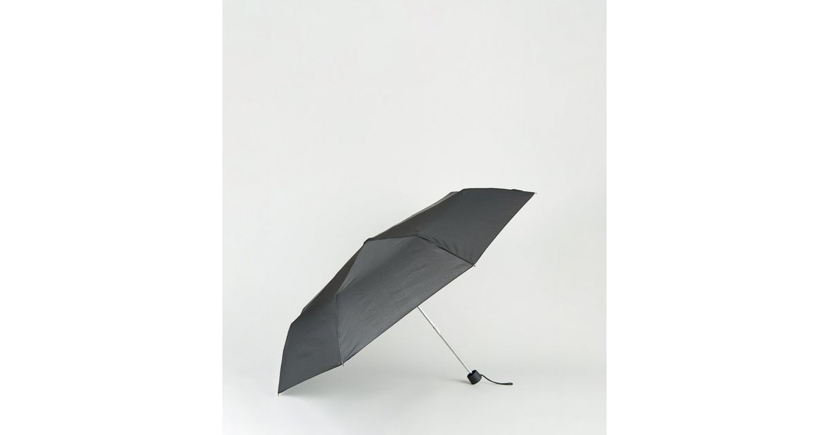 Black Compact Umbrella | New Look