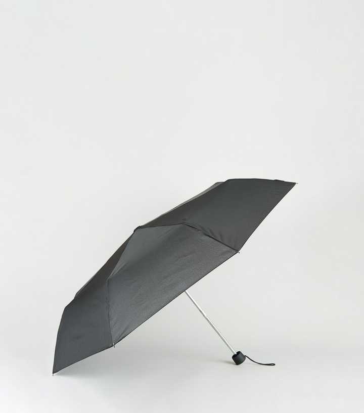 Black Compact Umbrella | New Look