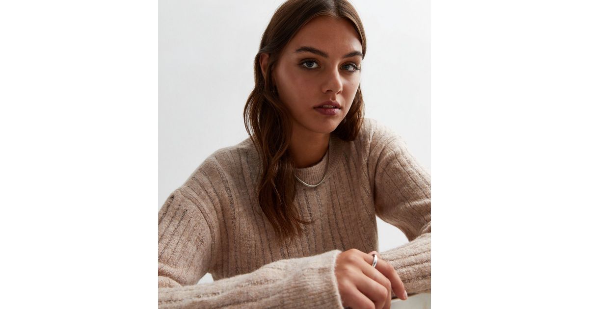 Mink Ladder Knit Jumper | New Look