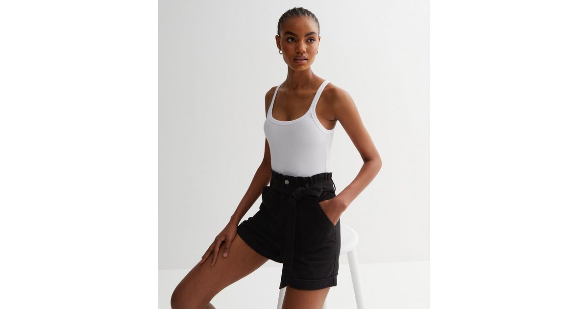 White Ribbed Strappy Vest | New Look