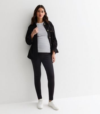 Maternity Black Over Bump Lift & Shape Jenna Jeans | New Look