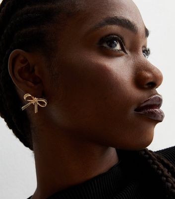 Bow stud earrings store