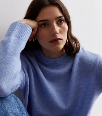 Blue Knit Crew Neck Jumper | New Look
