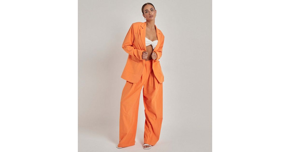 Urban Bliss Bright Orange Cotton Wide Leg Trousers | New Look