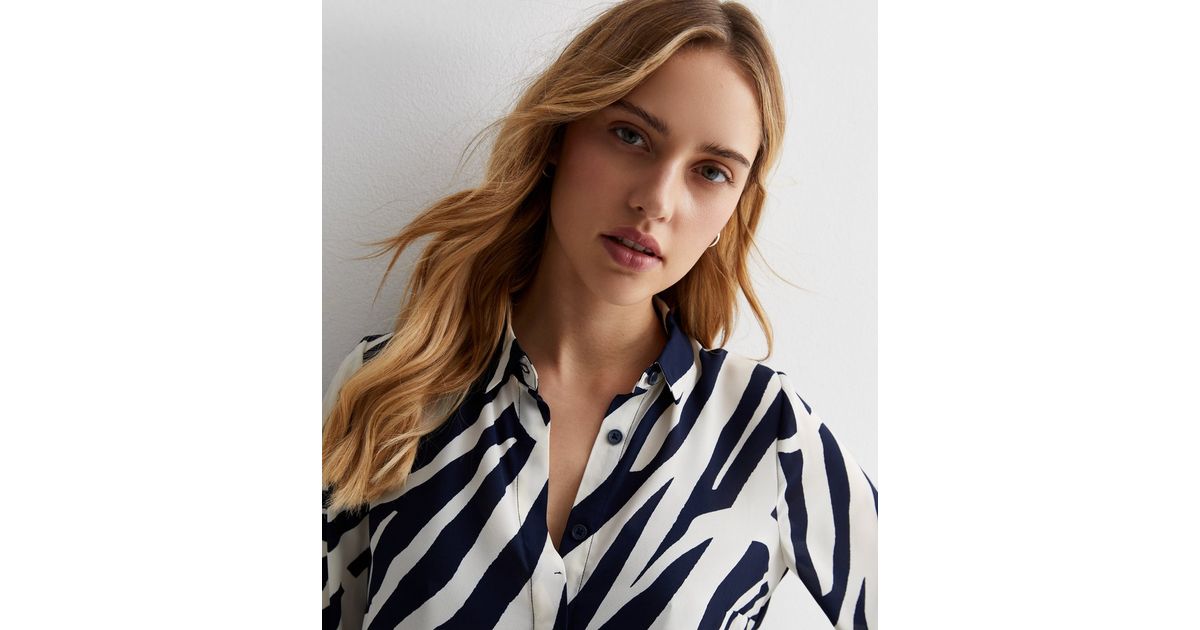 Navy Stripe Long Sleeve Shirt | New Look