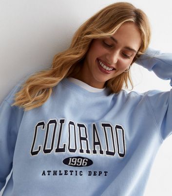 Blue Colorado Logo Crew Neck Sweatshirt | New Look