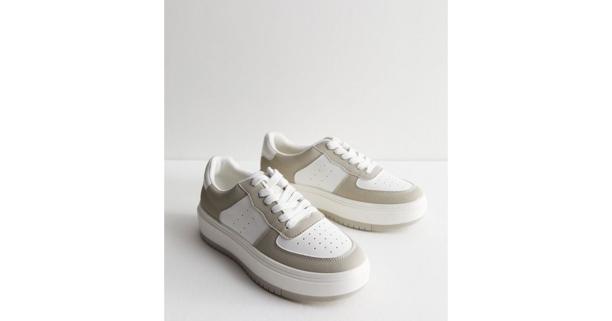 White Double Sole Trainers | New Look