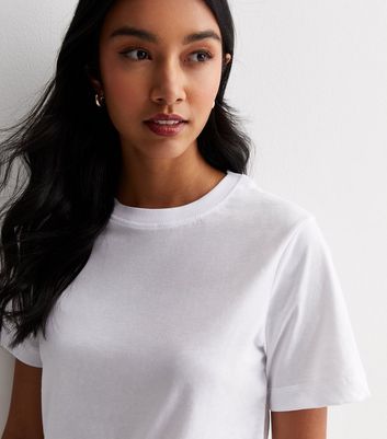 White Cotton Crew Neck T-Shirt | New Look