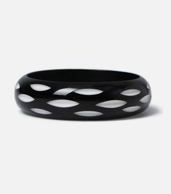 Freedom Black Resin Bangle | New Look