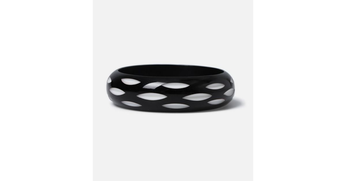 Freedom Black Resin Bangle | New Look