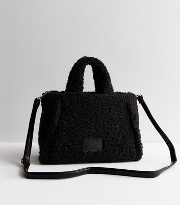 Black Borg Midi Tote Bag | New Look