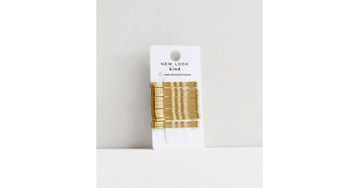 30 Pack Gold Hair Grips | New Look