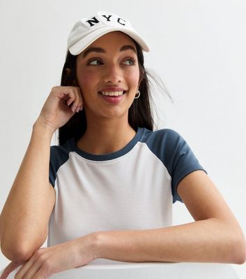 Girls Blue Raglan Sleeve T-Shirt | New Look