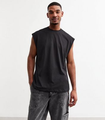 Black Oversized Tank Vest | New Look