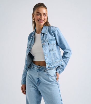 Urban Bliss Pale Blue Denim Crop Jacket | New Look