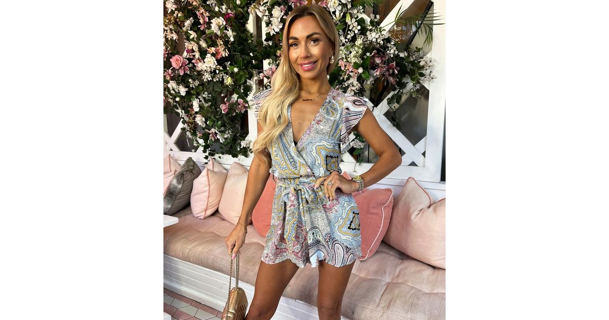 AX Paris Multicolour Wrap Playsuit | New Look