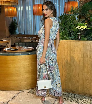 AX Paris Multicolour Paisley Knot Jumpsuit | New Look