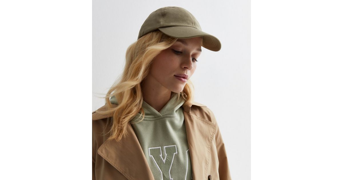 Olive Plain Cotton Cap | New Look