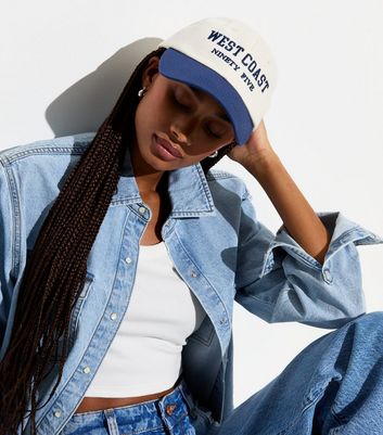 Stone Embroidered West Coast Logo Cap | New Look
