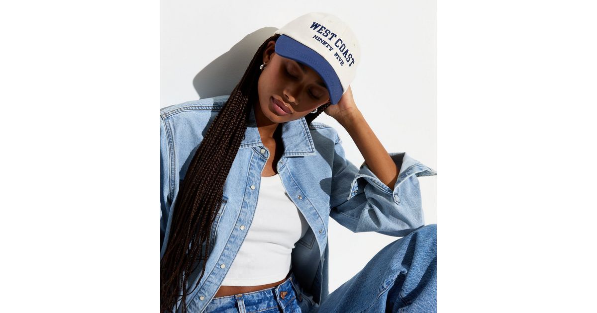 Stone Embroidered West Coast Logo Cap | New Look