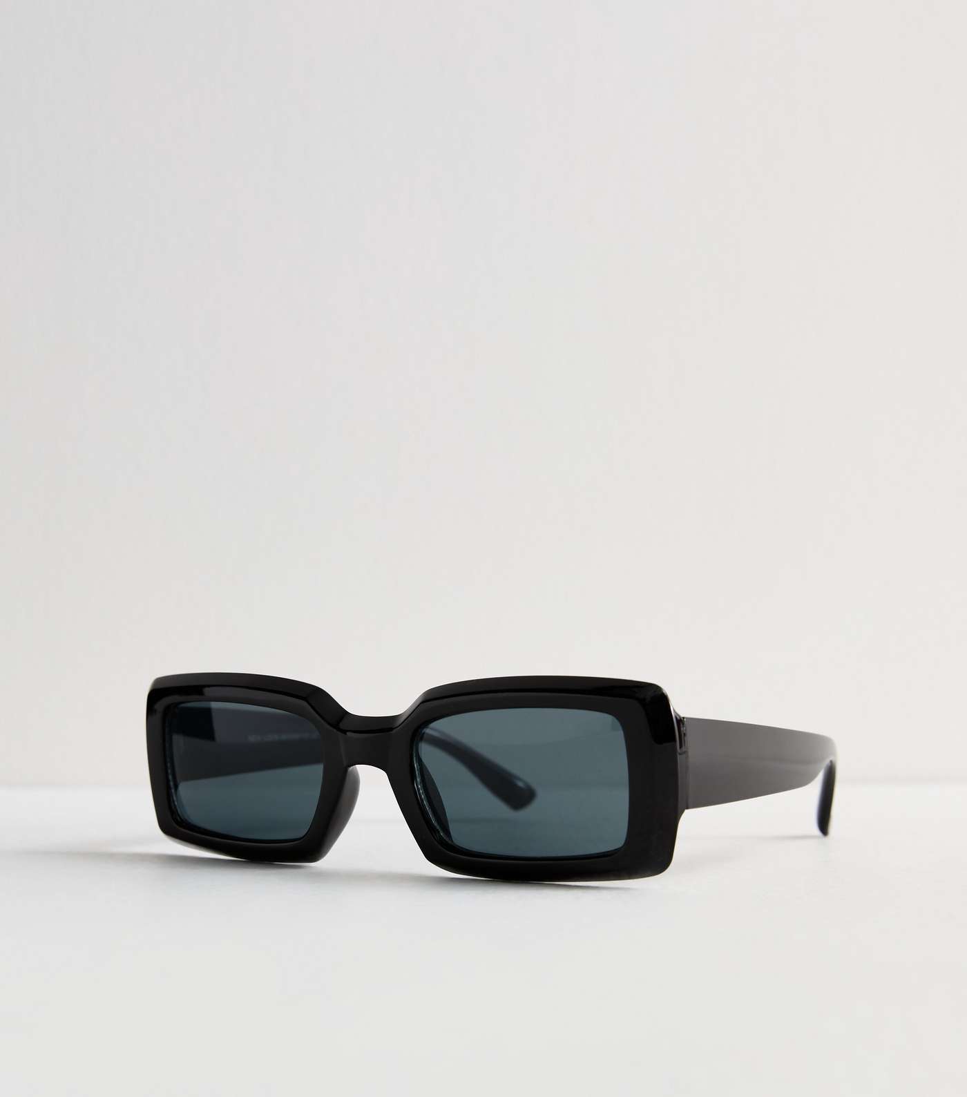 Black Rectangle Frame Sunglasses New Look