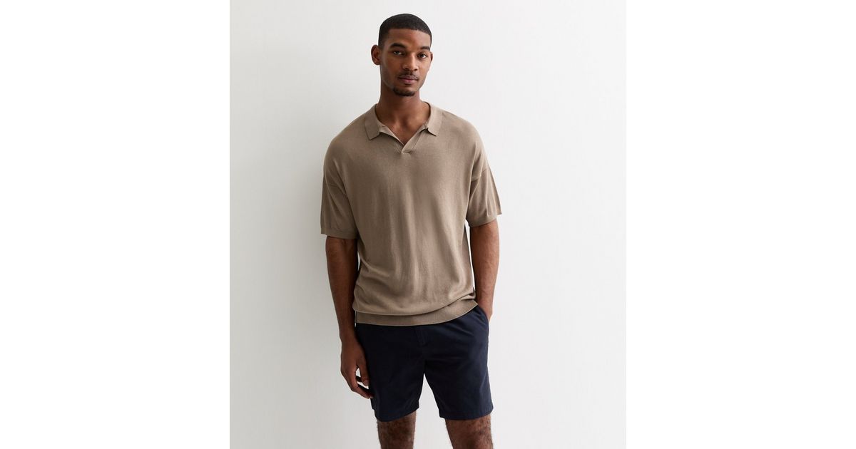 Light Brown Relaxed Fit Polo Shirt | New Look