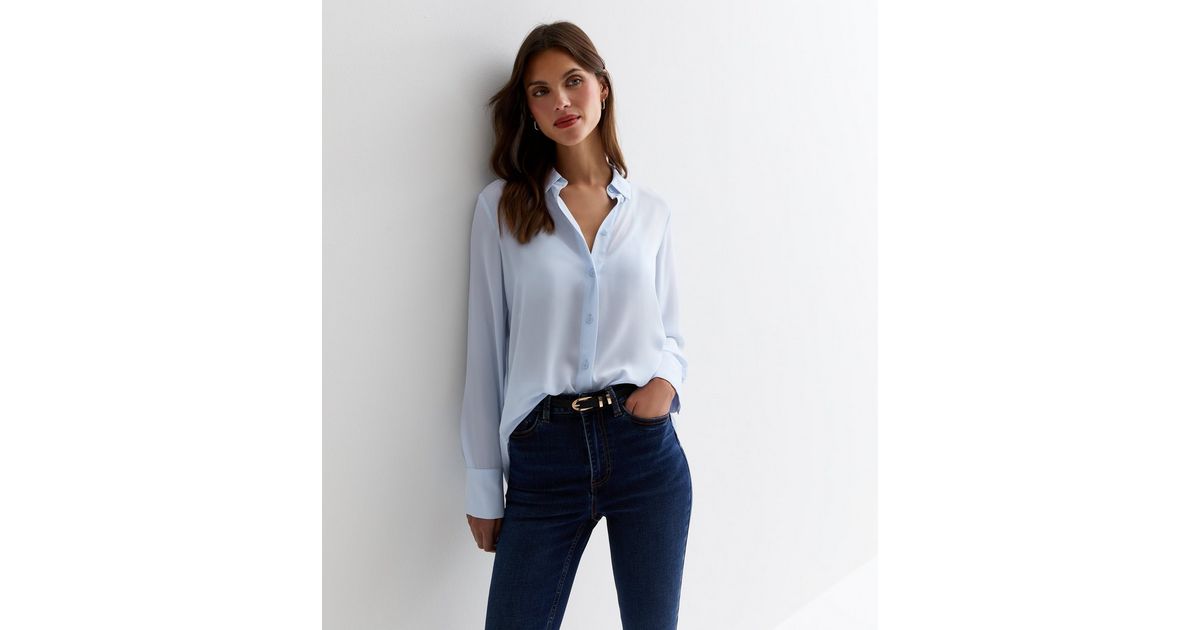 Pale Blue Long Sleeve Shirt | New Look