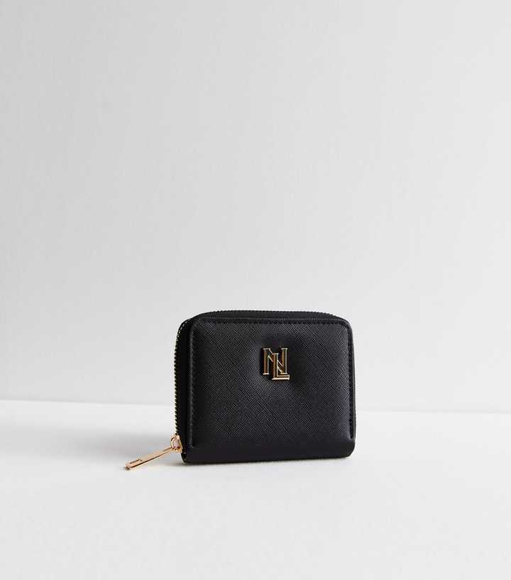 Black NL Zip Around Purse | New Look