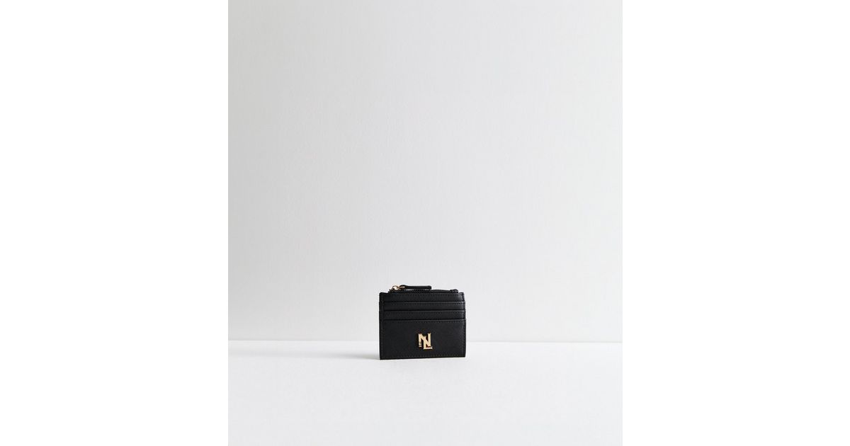 Black Leather-Look Card Holder | New Look