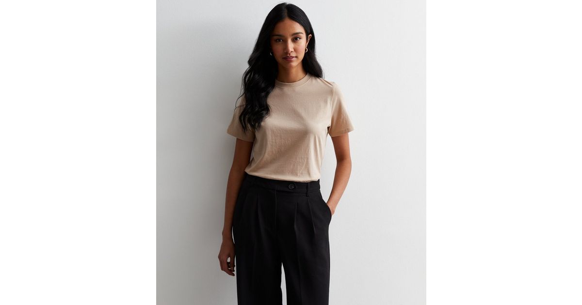 Mink Cotton Crew Neck T-Shirt | New Look