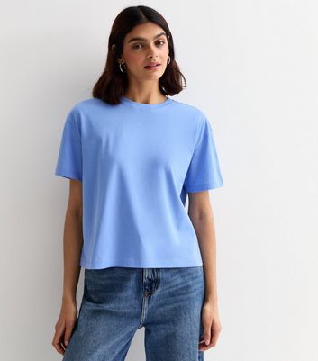 Bright Blue Boxy Cotton T-Shirt | New Look