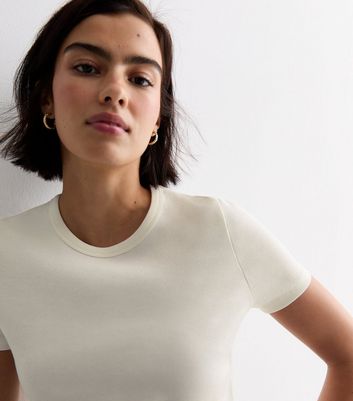 Cream Crew Neck T-Shirt | New Look