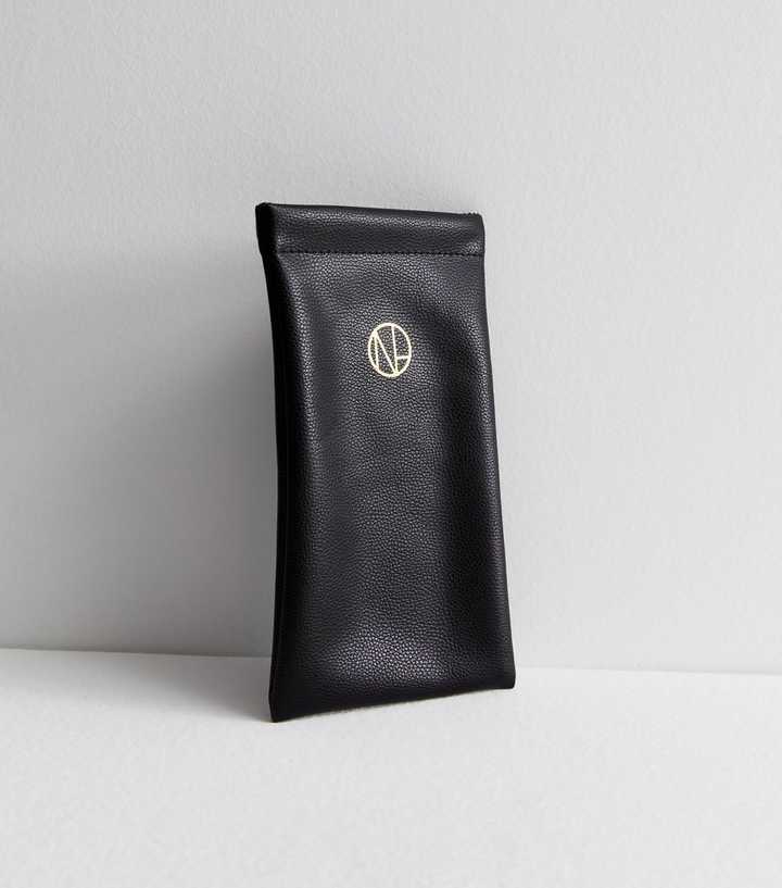 Black Logo Sunglasses Slip Case | New Look