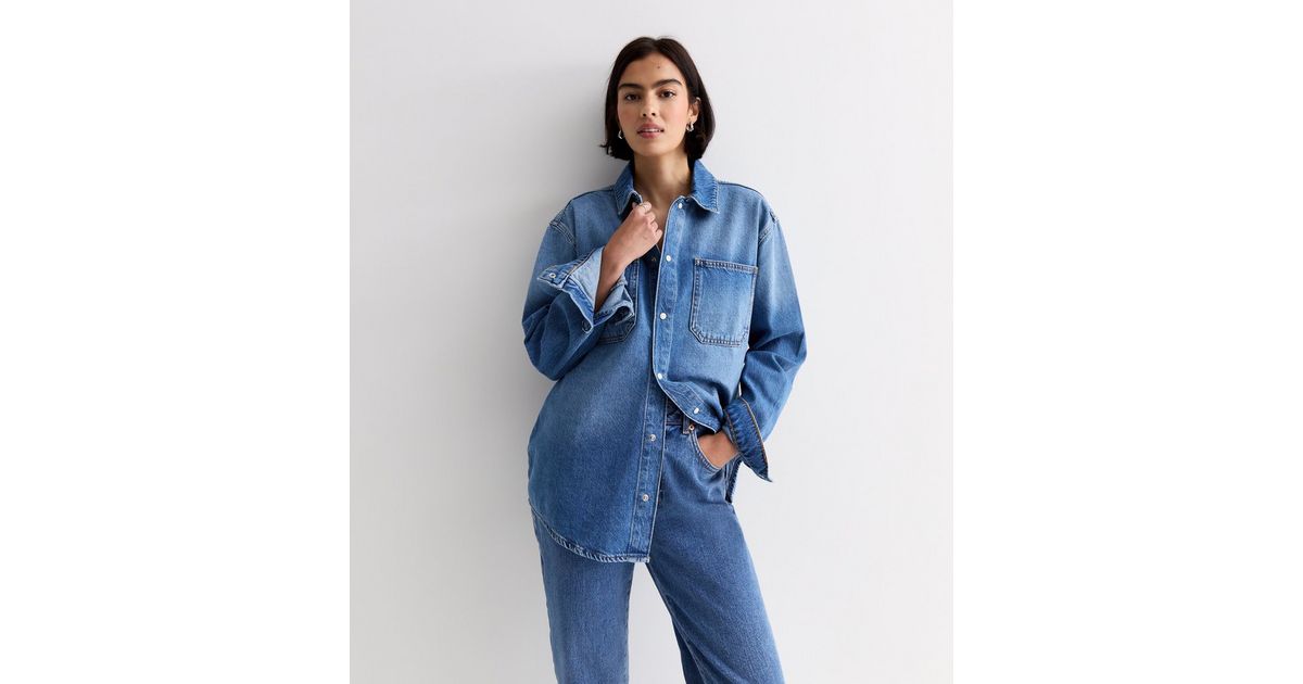 Blue Denim Long Sleeve Overshirt | New Look