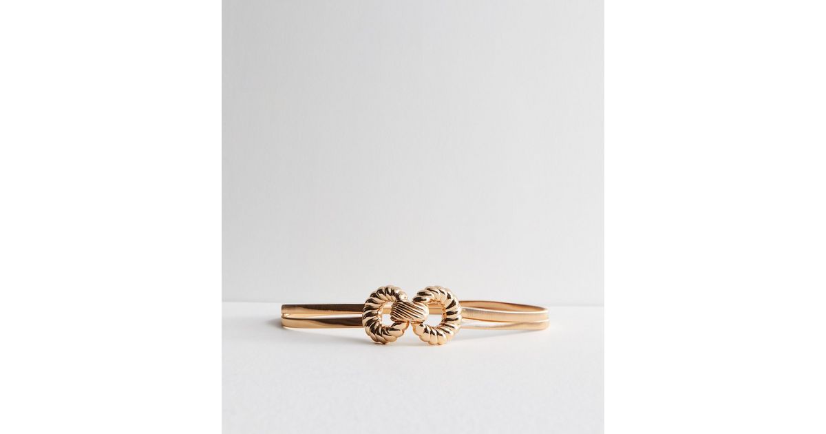 Gold Double Layered Slinky Belt | New Look