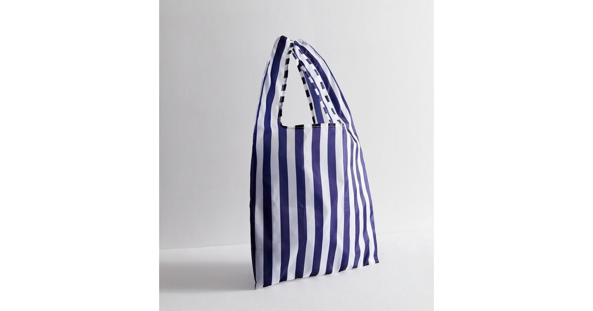 Stripe Packable Shopper Tote Bag | New Look