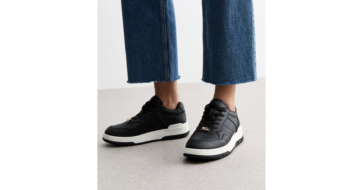 Black Low Top Chunky Trainers | New Look