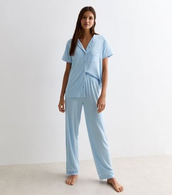 Blue Revere Trouser Pyjama Set | New Look