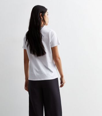 White Cotton San Fran Logo T-Shirt | New Look