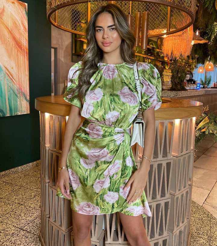 AX Paris Floral Puff Sleeve Dress | New Look