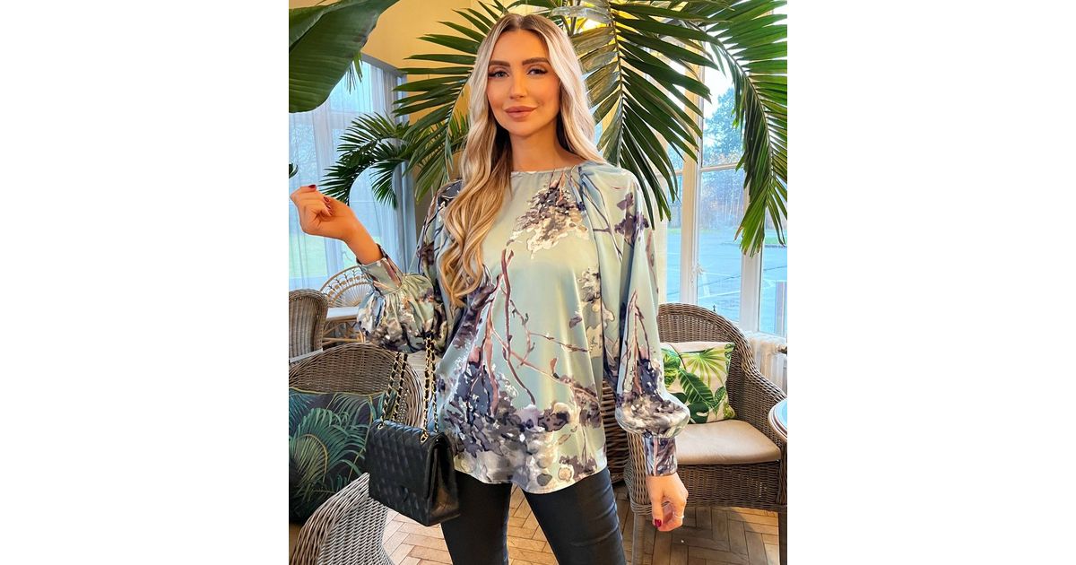 AX Paris Blue Long Sleeve Top | New Look