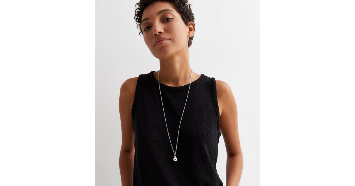 Silver Orb Pendant Necklace | New Look