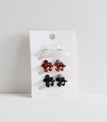 6 Pack Mini Flower Hair Claw Clips | New Look