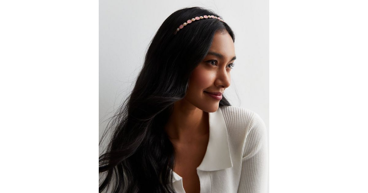 Gold Faux Pearl and Gem Headband | New Look