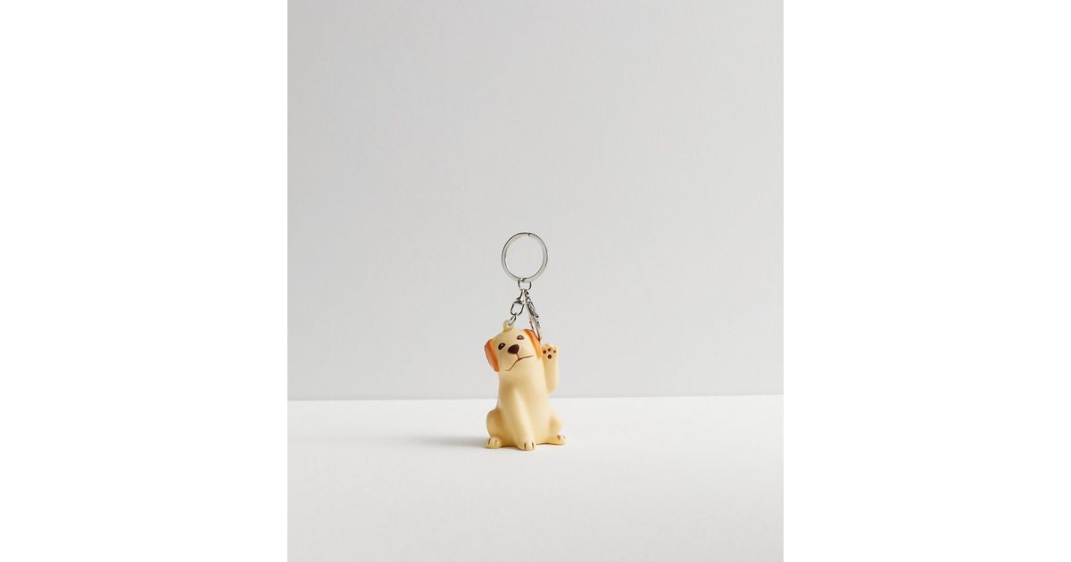 Yellow Labrador Squishy Bag Charm | New Look