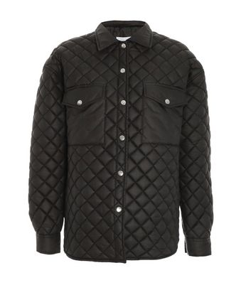 QUIZ Black Quilted Jacket | New Look