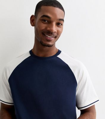 Blue Cotton Raglan Oversized T-Shirt | New Look