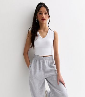 Girls White Ribbed Vest | New Look